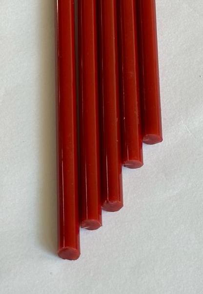 Borosilicate Opaque Red(7) 7mm Rod