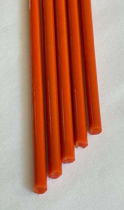 Borosilicate Opaque Orange(5 (2color)) 7mm Rod