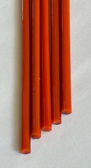 Borosilicate Opaque Red(3 (2 color)) 7mm Rod