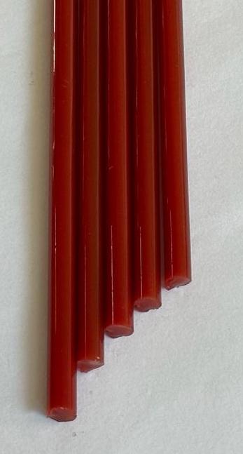Borosilicate Opaque Red(6 (2 color)) 7mm Rod