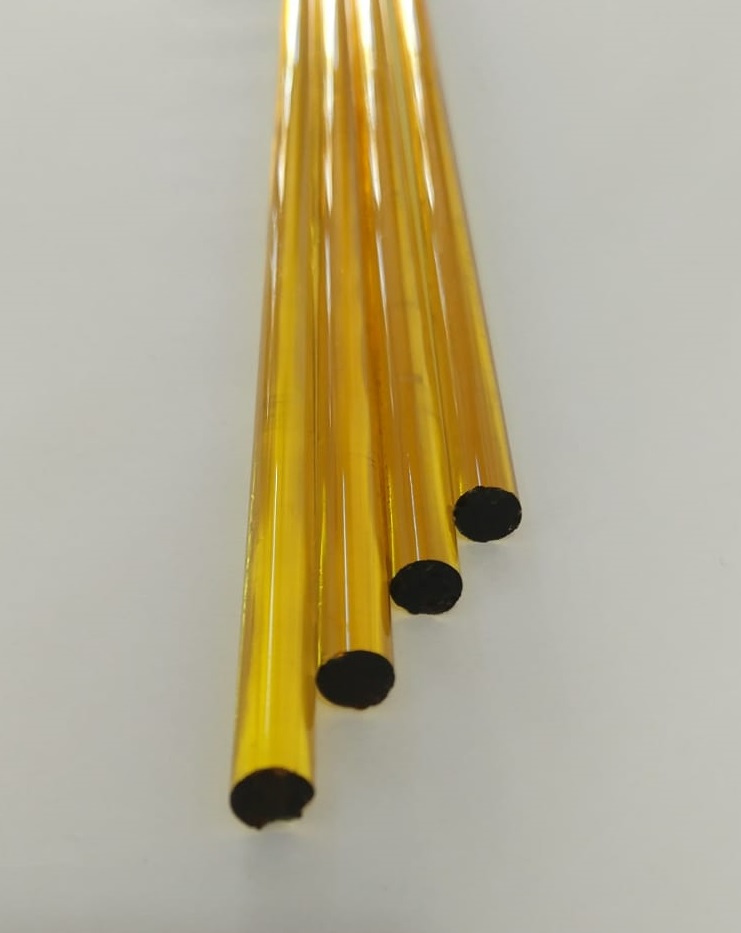 Borosilicate Yellow Rod 8mm