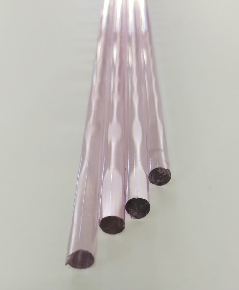 Borosilicate Pink Rod 8mm