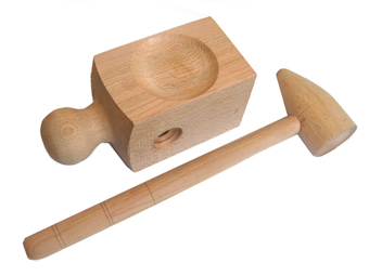 Wooden Block and Hammer (4 sided)